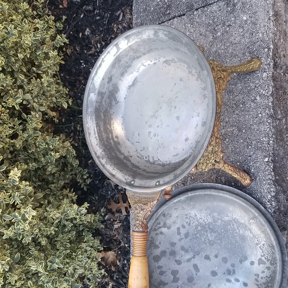 Hand Crafted | Kitchen | Antique Chafing Dish Copper Pan With Lid Cast ...